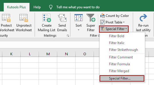 Quickly filter cells by the background color in Excel