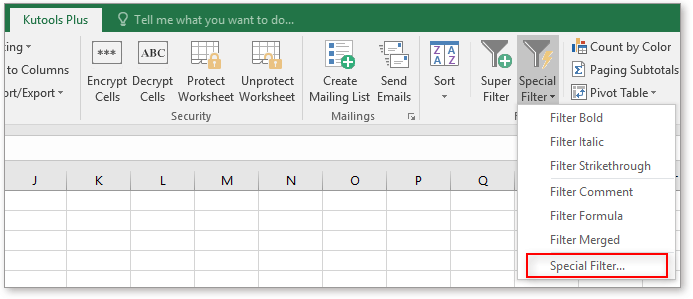 Quickly filter cells by the font color in Excel