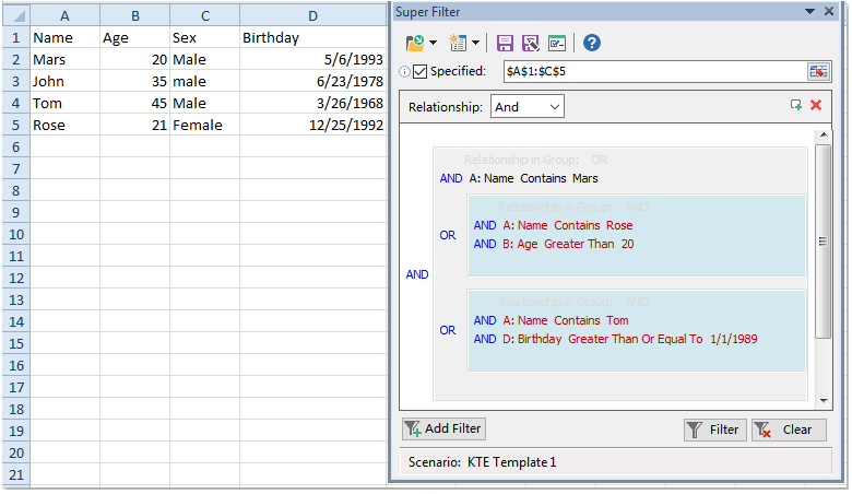 Quickly Filter Data Based On Cell Value With Multiple Criteria In Excel 4428