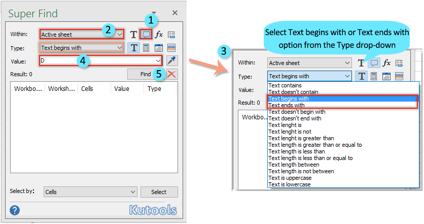 Quickly find specific text strings only in the comments in Excel