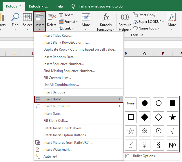 Quickly Insert Bullets Or Numberings In Multiple Cells In Excel