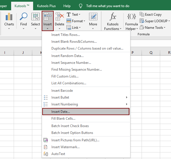 Quickly Insert A Date Or A Formatted Date In Excel