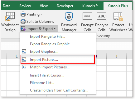Quickly insert multiple pictures into cells and arrange them neatly