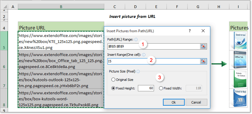 Easily Insert Or Display Images From URLs Or File Paths In Excel