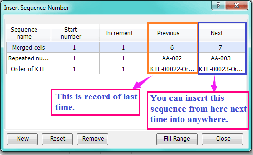 Quickly Create And Insert Unique Sequential Numbers In Excel 