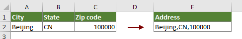 Easily join cell values with specific delimiter in Excel