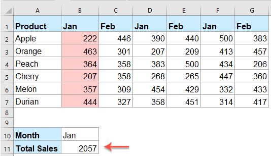 Easily lookup and sum the first or all matched values in rows or columns