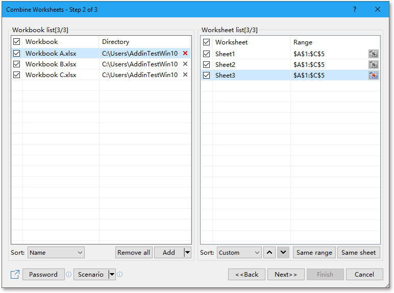 Quickly combine multiple worksheets / ranges from workbooks into one ...