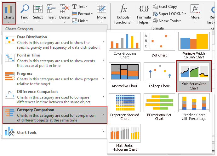 Quickly Create An Area Chart With Multiple Series In Excel