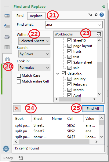 Navigation Pane – List Sheets, Workbooks, Columns and Names in Excel