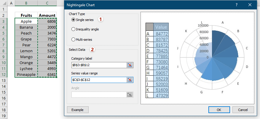Create Excel Nightingale Rose Chart with Kutools – ExtendOffice