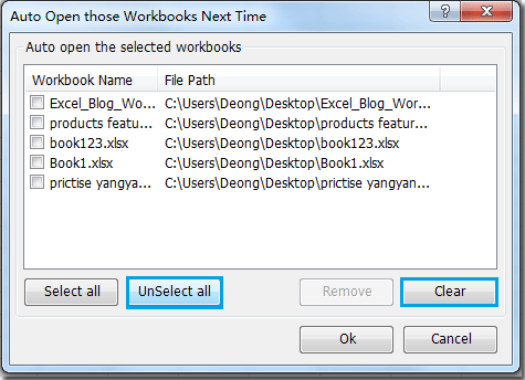 Quickly open multiple last files or workbooks on startup in Excel