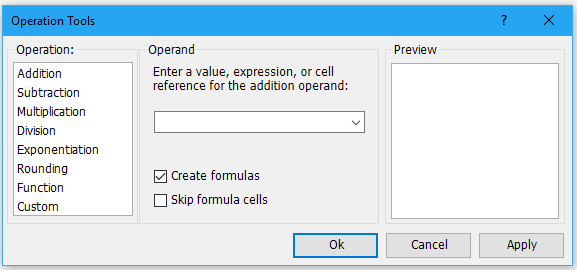 Quickly apply mathematical operations without using formula in Excel