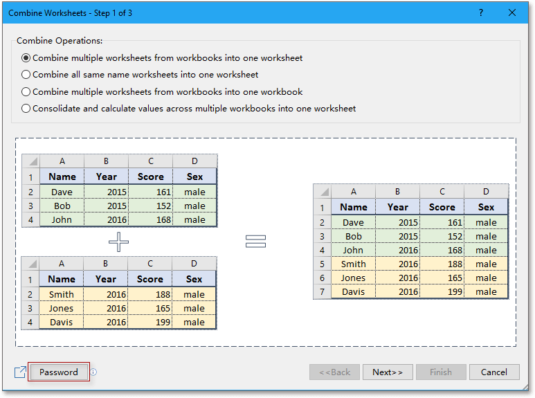 Manage Excel workbook passwords used to open files for combining and ...