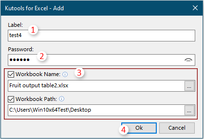 Manage Excel workbook passwords used to open files for combining and ...