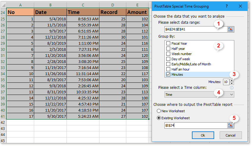 Quickly group data by fiscal year, half year, week number into Pivot ...