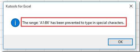 Easily prevent special or certain characters from being typed in cells