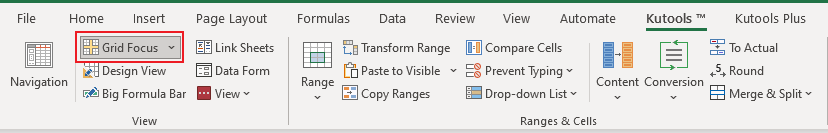 Easily reading / viewing a large number of rows and columns in Excel