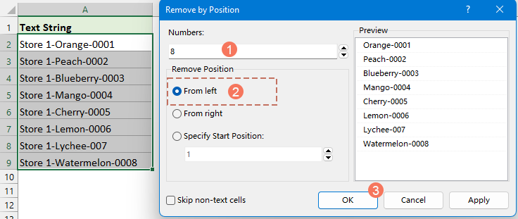 Quickly remove or delete characters from beginning / end of text ...