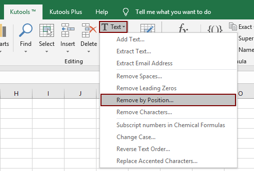 Quickly remove or delete characters from beginning / end of text strings in Excel