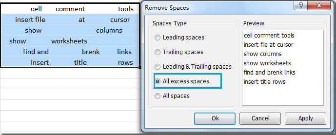 Quickly remove spaces before / after text or remove extra spaces from ...