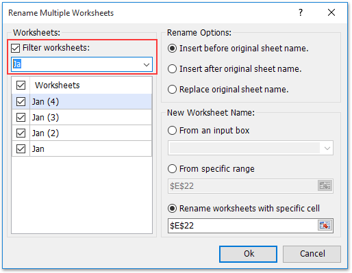 Quickly Rename Multiple Worksheets In Excel 
