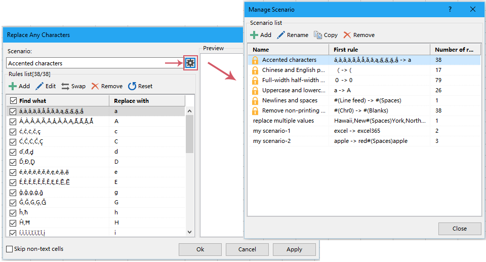 Quickly replace multiple accented characters with regular chars in Excel