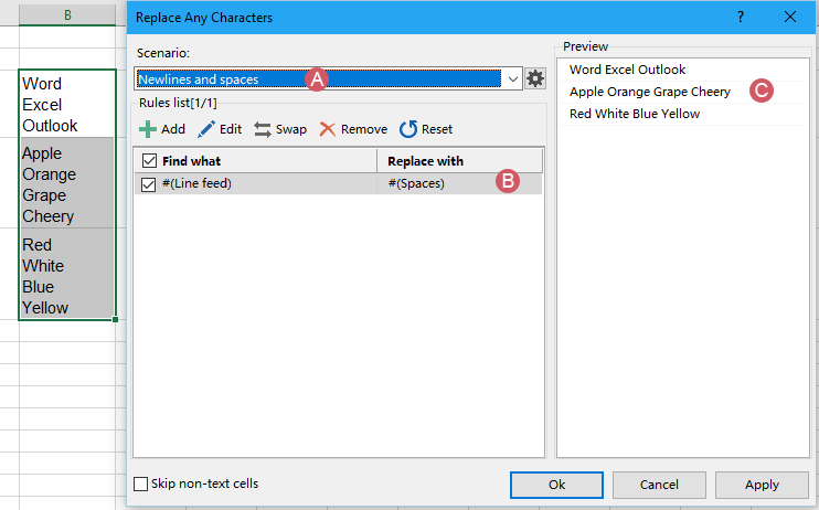 Quickly replace multiple accented characters with regular chars in Excel