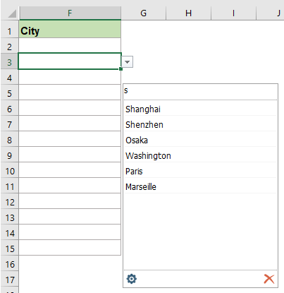 Quickly create searchable or autocomplete drop down list in Excel