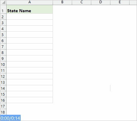 Quickly create searchable or autocomplete drop down list in Excel