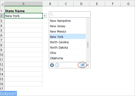 Quickly create searchable or autocomplete drop down list in Excel