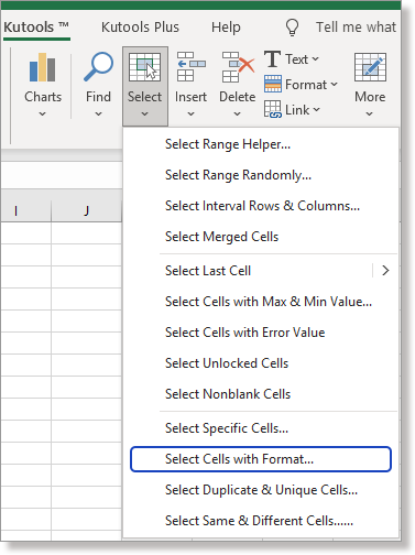 Quickly select cells based on color or formatting in Excel