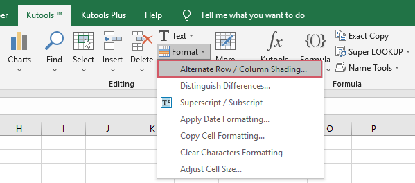 Quickly shade or color every other row / column in Excel