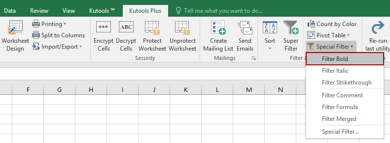 Easily Filter All Cells By Bold Characters In Excel
