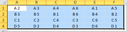 Quickly sort or select cells, rows and columns randomly in Excel
