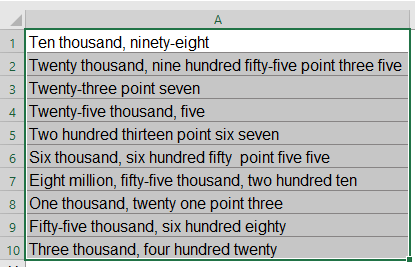 Quickly convert or spell out a number into English words in Excel