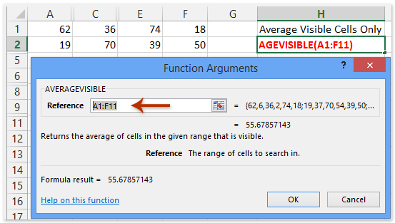 Easily sum/count/average visible cells, rows, or columns only in Excel
