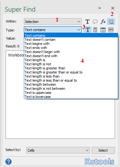 Quickly search specific text values only in hyperlinks in Excel