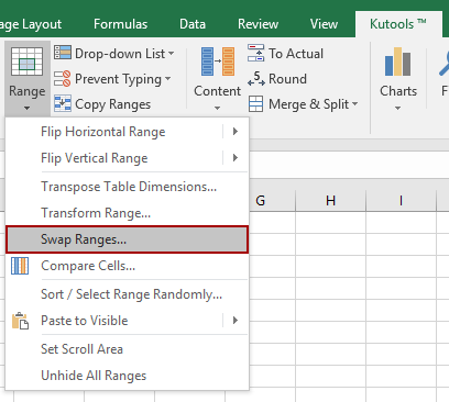 Easily Swap Cells, Rows, Columns or Ranges in Excel