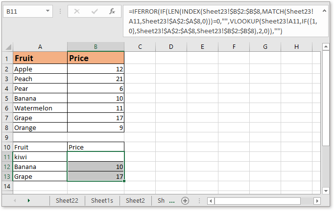 Replace Na Or Zero In Vlookup With Blank Or Specified Text In Excel