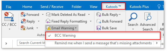 Warning about BCC when you reply all in Outlook