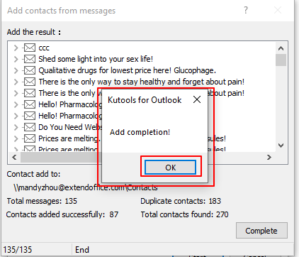 Quickly add multiple email senders and recipients from email list to ...