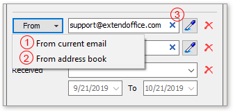 Advanced search email and save custom search in Outlook