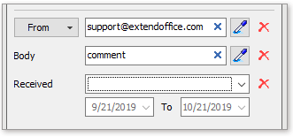 Advanced search email and save custom search in Outlook