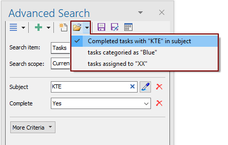 Easily search tasks with one or multiple criteria in Outlook