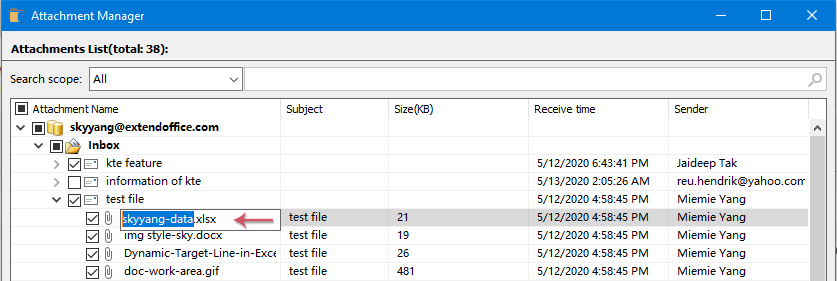 Attachment Manager: Save/delete/compress/detach all attachments in Outlook