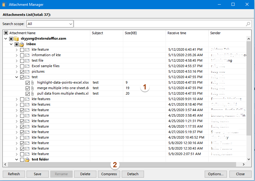 Attachment Manager Savedeletecompressdetach All Attachments In Outlook