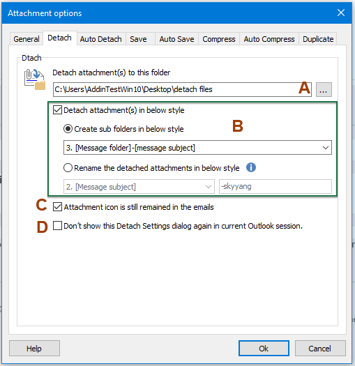 Attachment Manager: Save/delete/compress/detach all attachments in Outlook