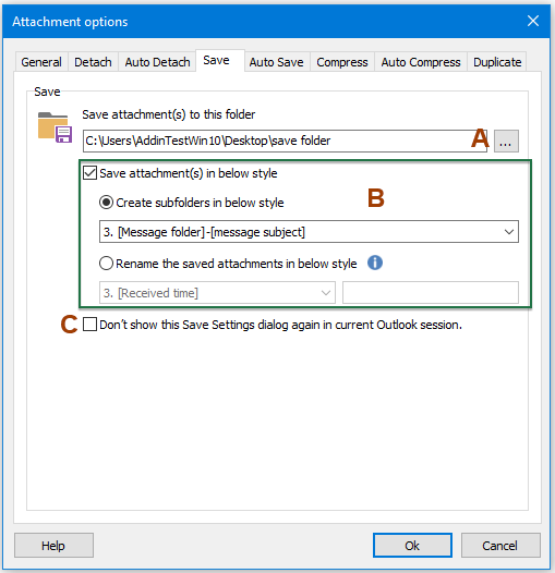 Attachment Manager: Save/delete/compress/detach all attachments in Outlook