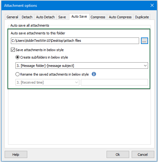 Attachment Manager: Save/delete/compress/detach all attachments in Outlook